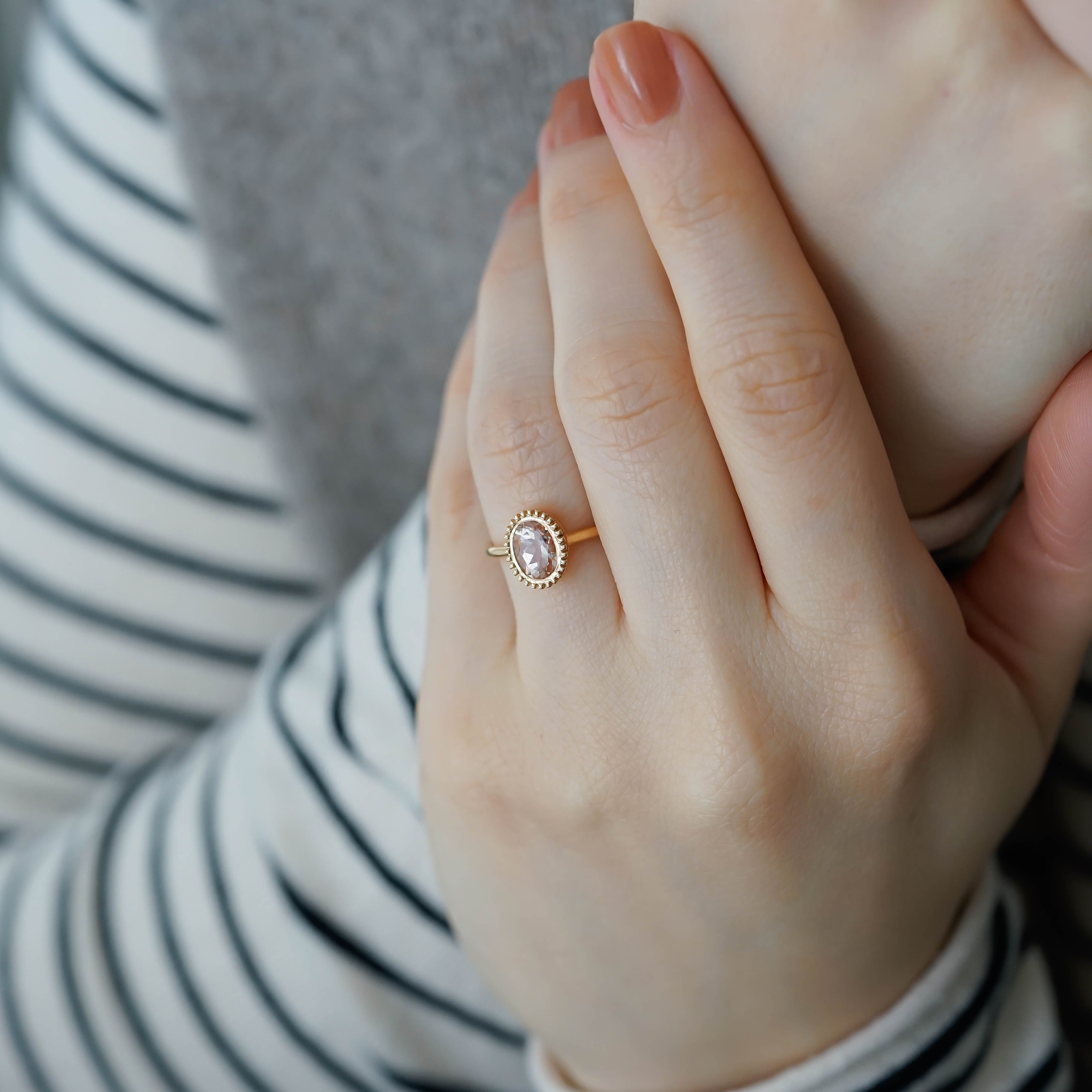 DOT OVAL MORGANITE TEKTAŞ – Burcu Okut Jewellery