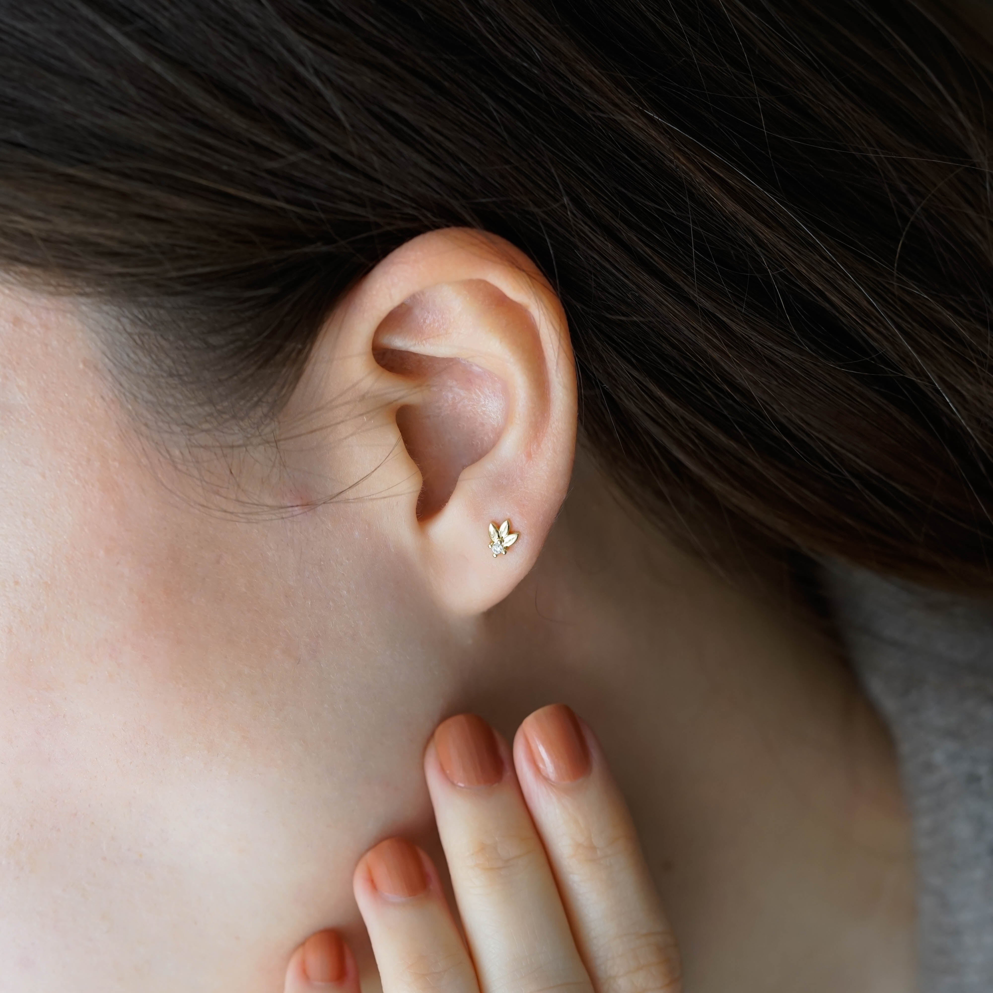 LAVENDER PIERCING - SARI ALTIN – Burcu Okut Jewellery
