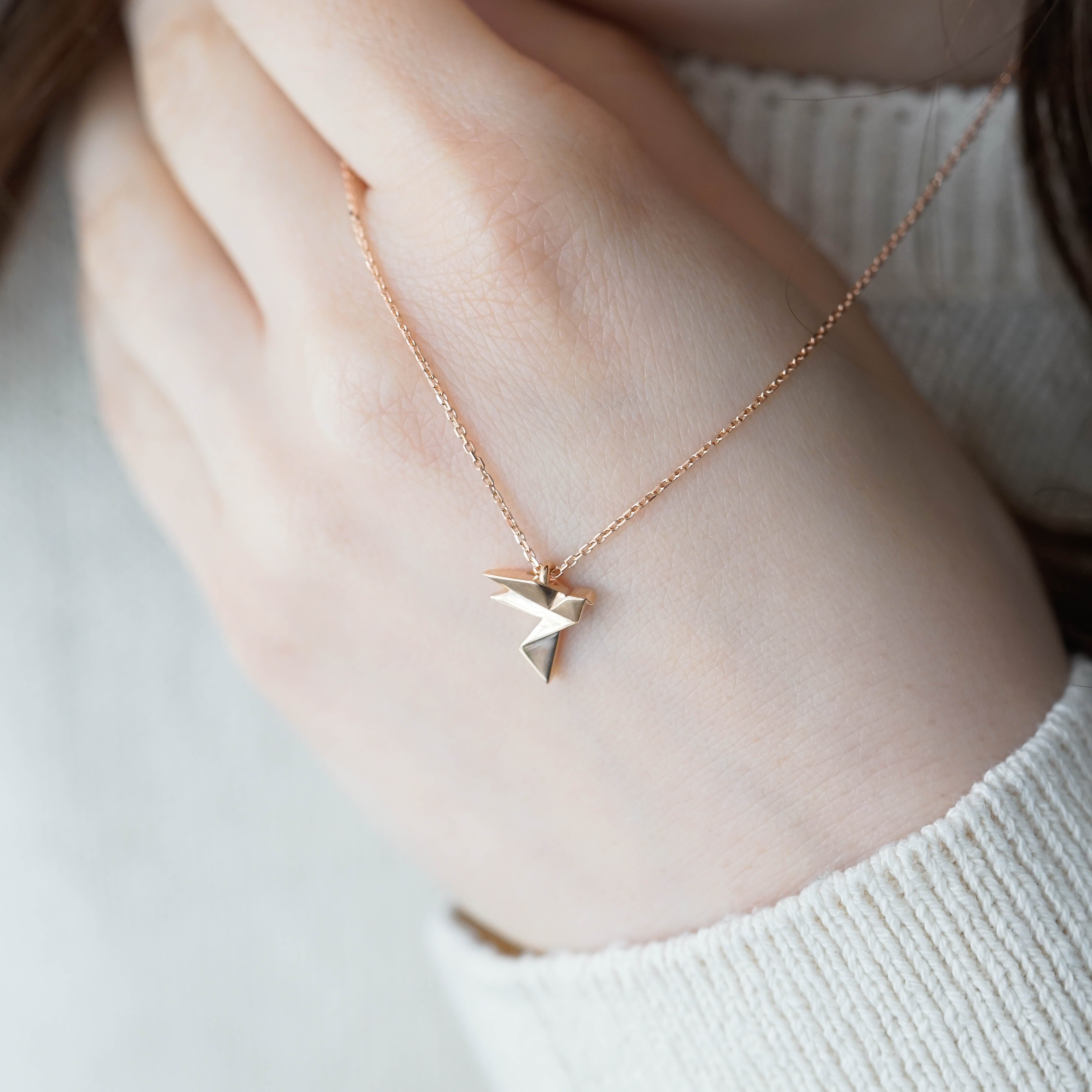 FREE BIRD - ORIGAMI KUŞ KOLYE – Burcu Okut Jewellery