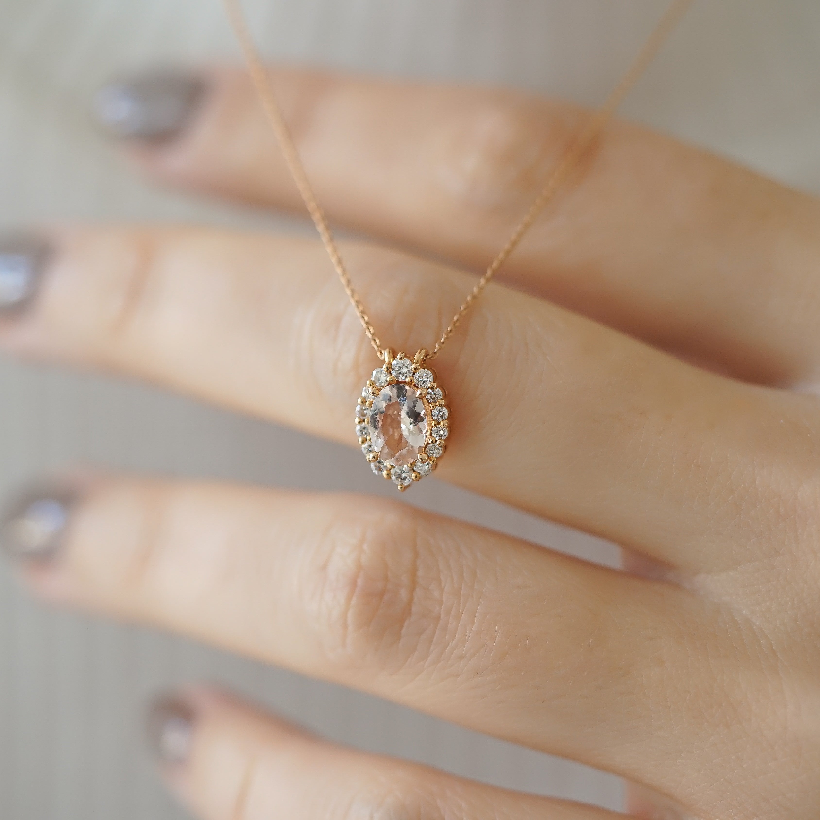 LOTUS MORGANITE KOLYE – Burcu Okut Jewellery